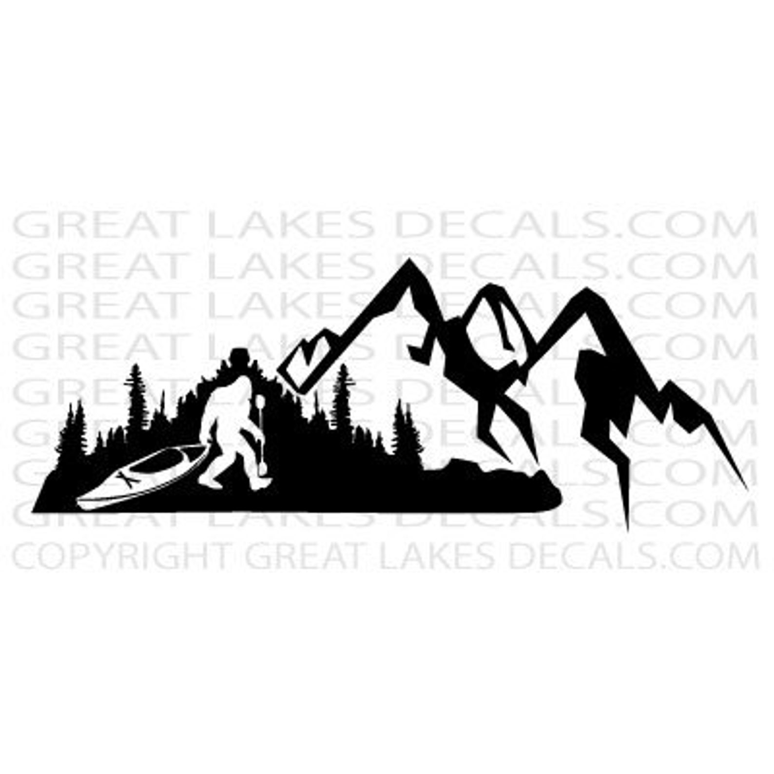 Bigfoot Kayak Vinyl Decal Sticker - Etsy