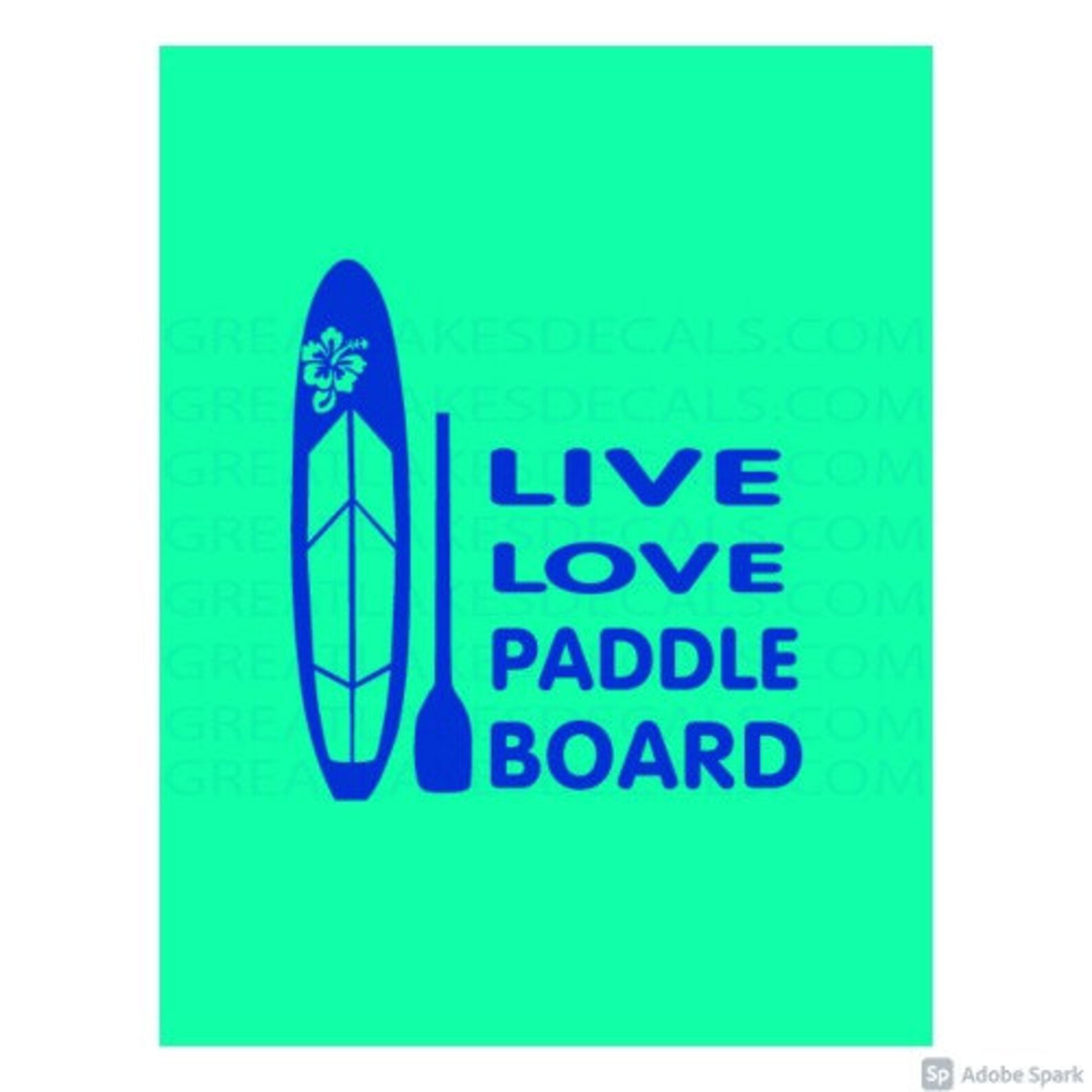 Paddle Board Vinyl Decal Sticker | Etsy