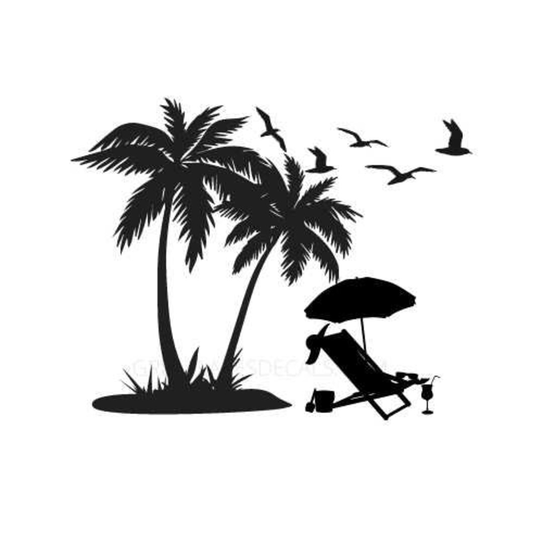 Beach Vacation Vinyl Decal Sticker - Etsy