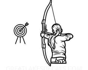 Archer Vinyl Decal Sticker Archery Compound Bow Arrow - Etsy