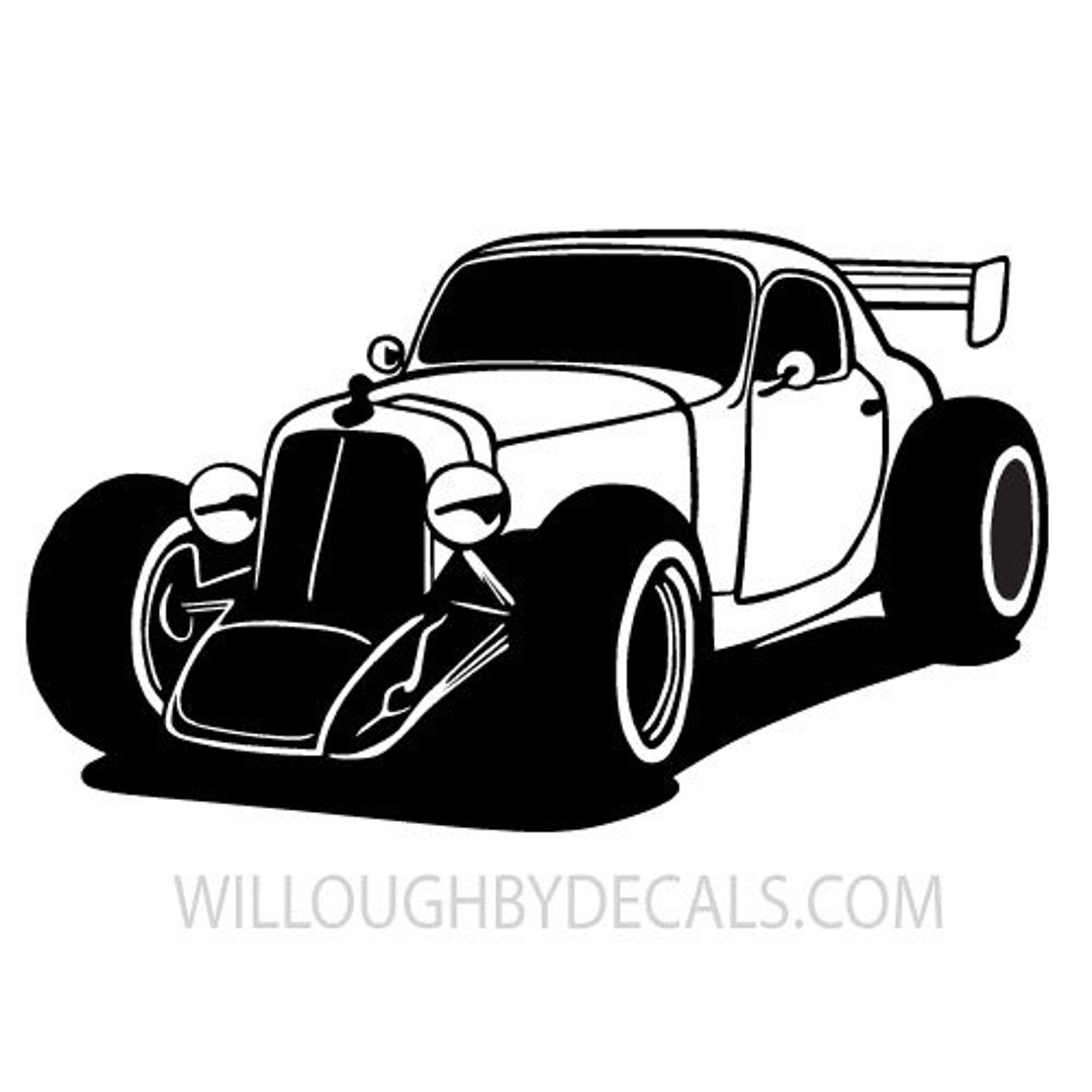 Race Car Vinyl Decal Sticker - Etsy
