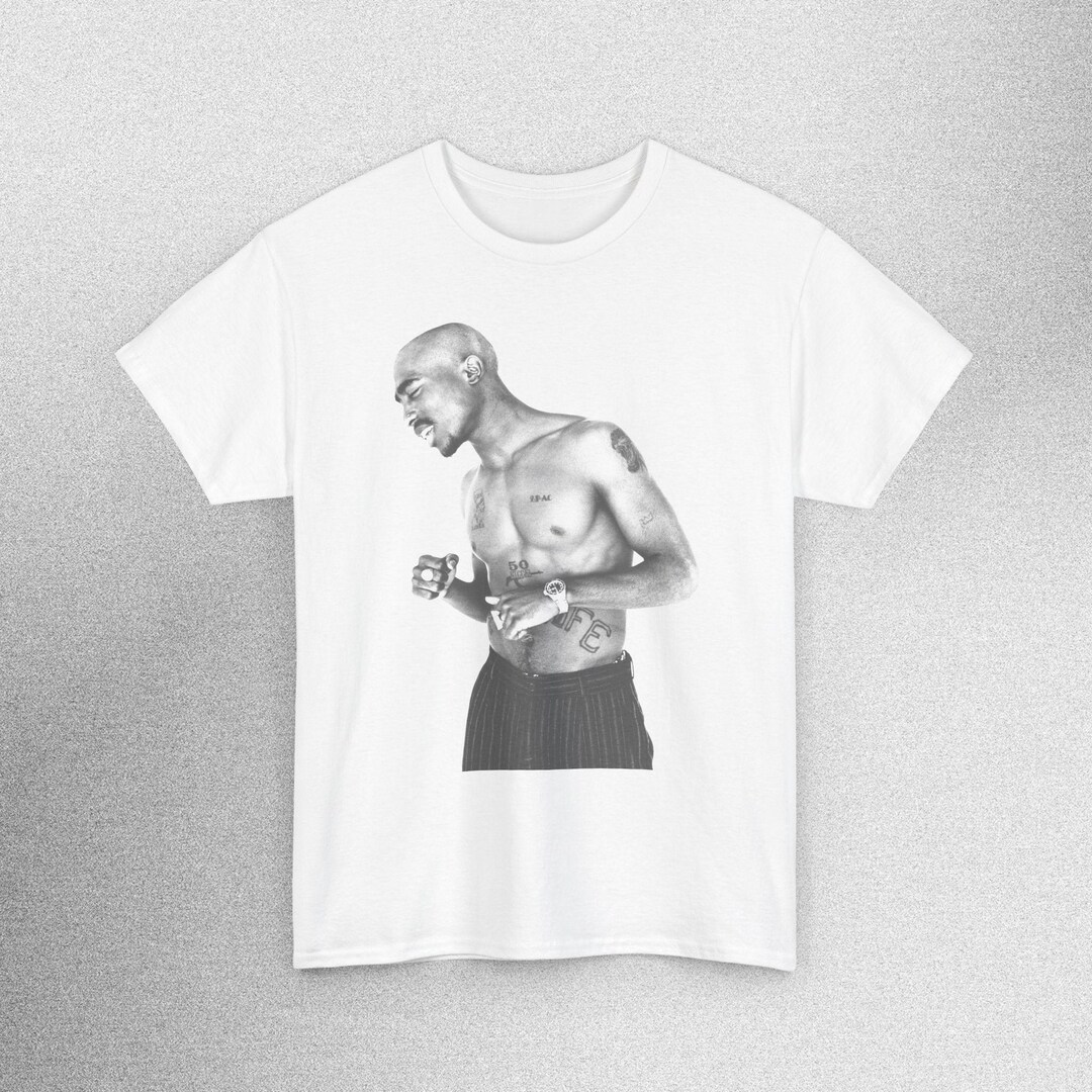 2pac Monochrome Portrait T-shirt | Hip Hop Tribute Tee - Etsy