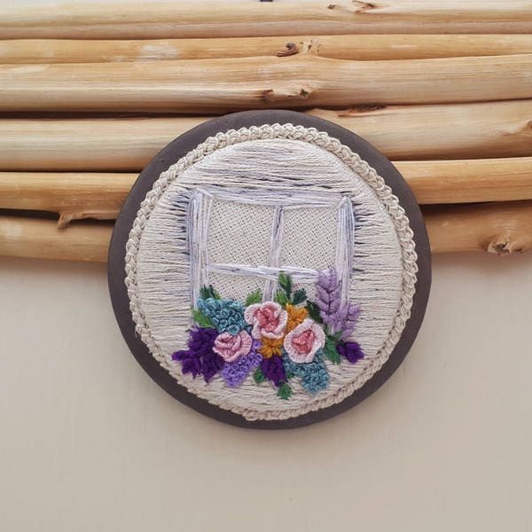 Embroidered Brooch - Etsy