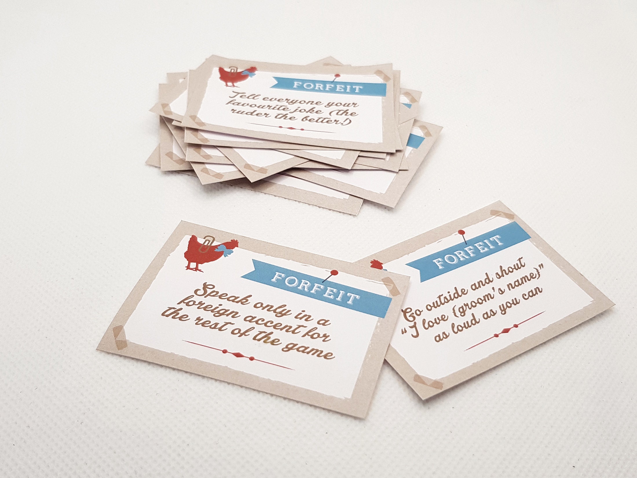 Printable Hen Party Forfeit Cards Vintage Chicks & Bows - Etsy