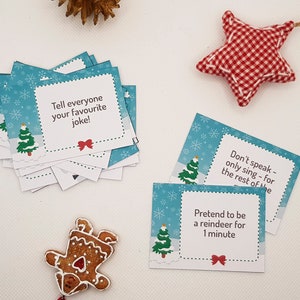 Printable Christmas Forfeit Cards Party Game Vintage - Etsy Australia