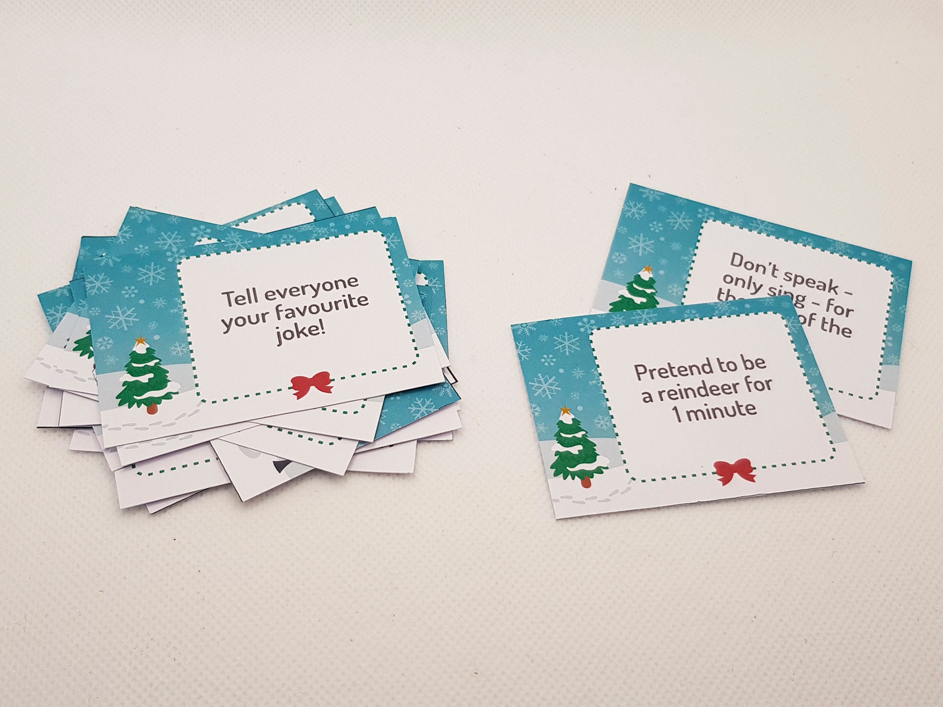 Printable Christmas Forfeit Cards Party Game Vintage - Etsy Australia