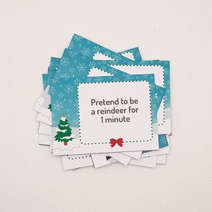Printable Christmas Forfeit Cards Party Game Vintage - Etsy Australia
