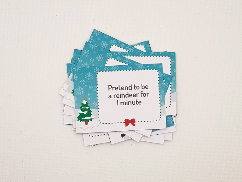 Printable Christmas Forfeit Cards Party Game Vintage - Etsy Australia