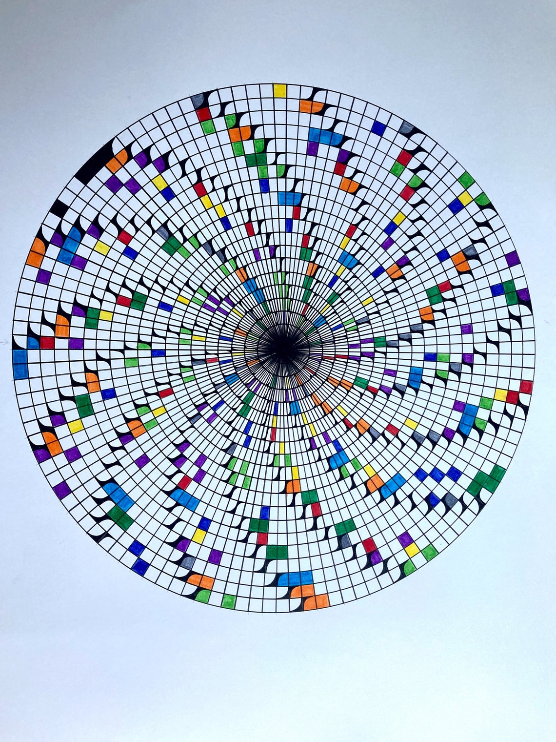 Pi in Binary Code, Ink Drawing, Mathematical Construction - Etsy