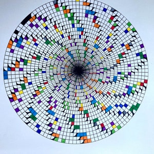 Pi in Binary Code, Ink Drawing, Mathematical Construction - Etsy