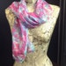 Blue and Red Lightweight Long Silk Scarf Hand Dyed With - Etsy