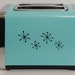 Aqua Sky Retro Style Toaster With Black Starburst ,wide Slot Toaster ...