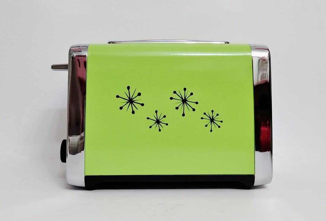 Green Apple Retro Style Toaster With Black Starburst wide - Etsy