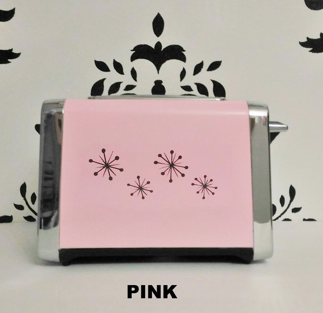 Pink Retro Style Toaster With Black Starburst ,wide Slot Toaster ...