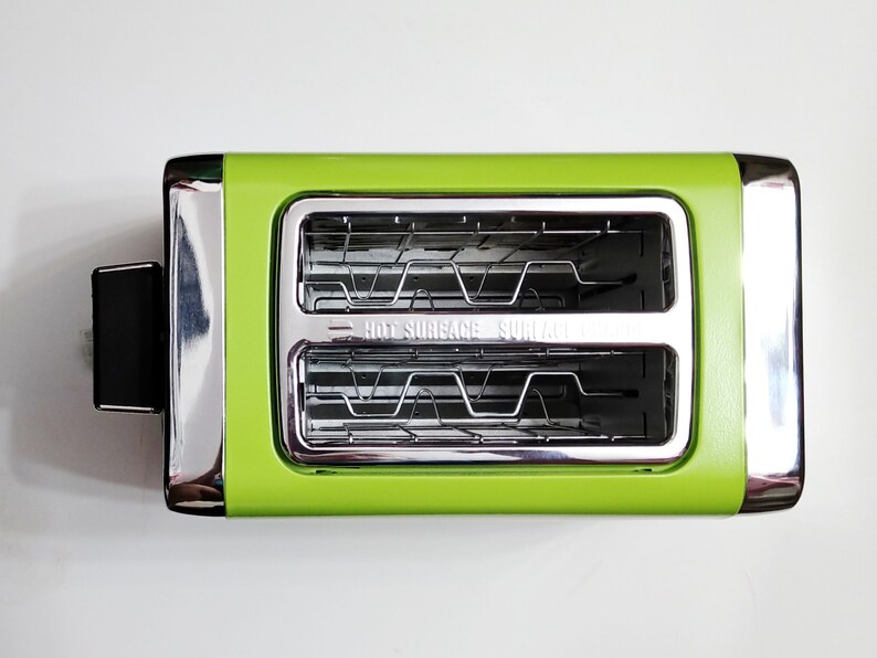 Green Apple Retro Style Toaster With Black Starburst wide - Etsy