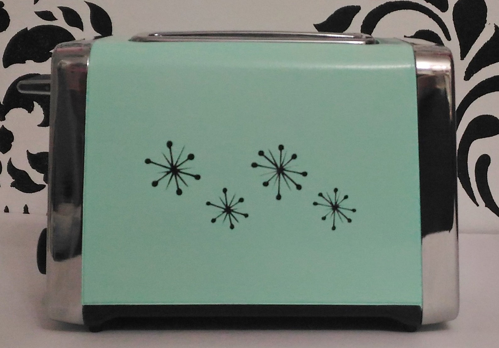 Mint Green Retro Toaster With Black Starburst wide Slot - Etsy