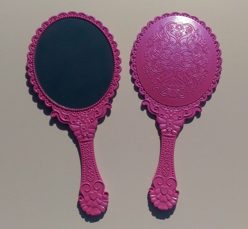 New Miami Pink Pearl Hand Held Mirrors, Pearl Pink Handheld Mirrors ...