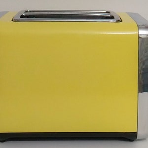 Buttercup Yellow Retro Style Toaster, Wide Slot Bagel Toaster, Yellow ...