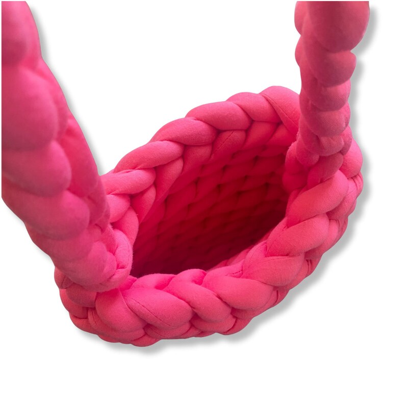 Pink Tubular Yarn Hand Crochet Purse - Etsy