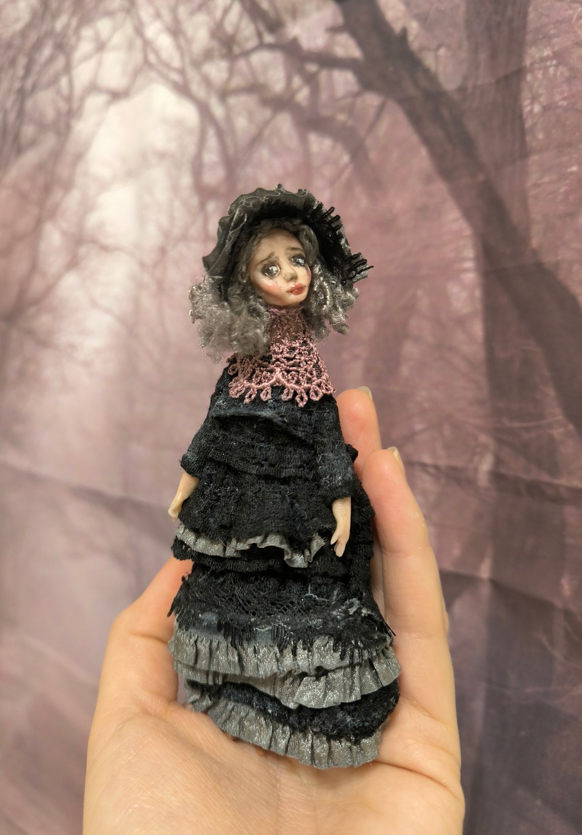 1:12 Scale Doll, Gothic Doll, Horror Doll,art Doll,dollhouse Doll - Etsy