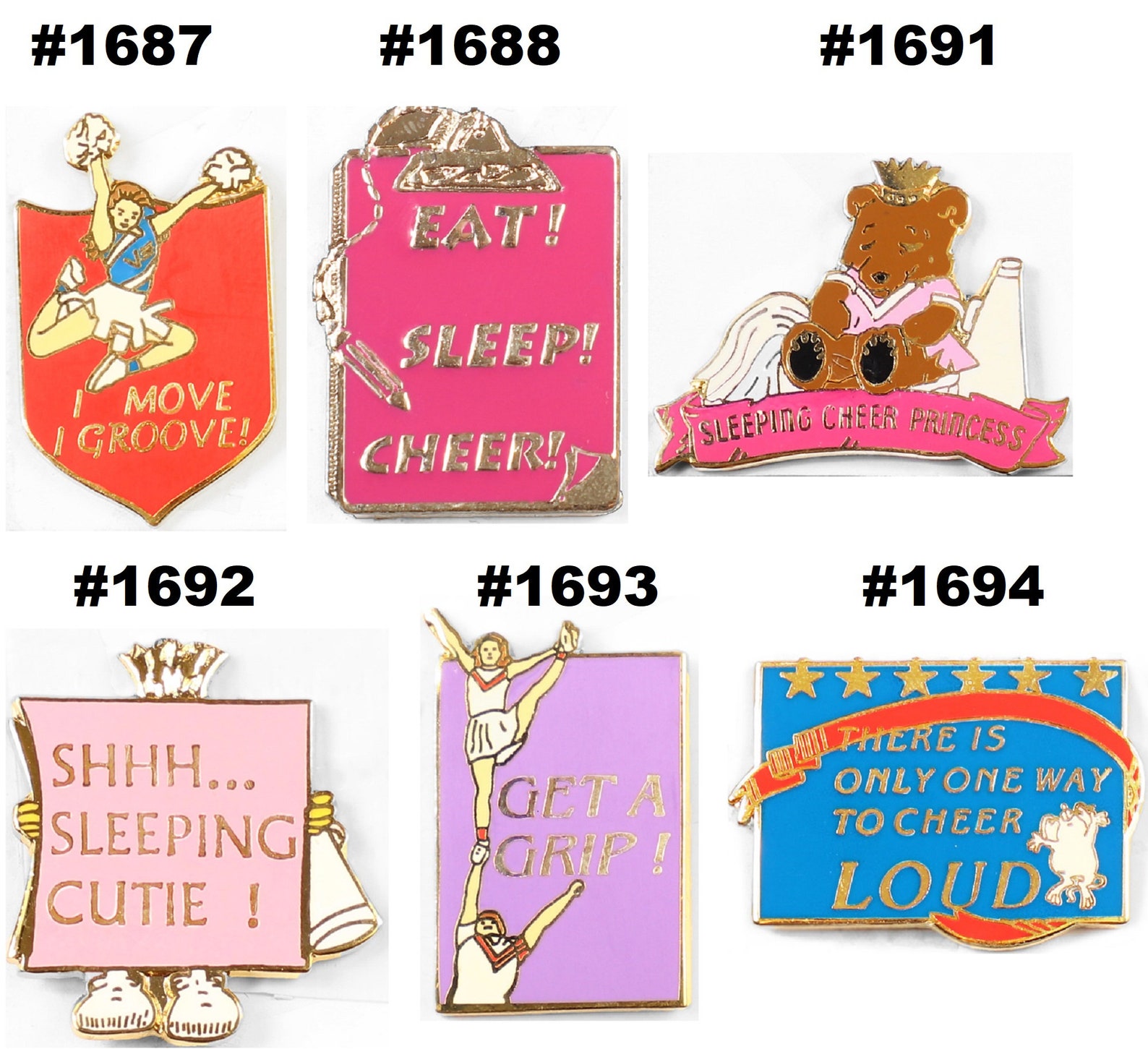 Cheerleading Pins - Variety to Choose From - Etsy