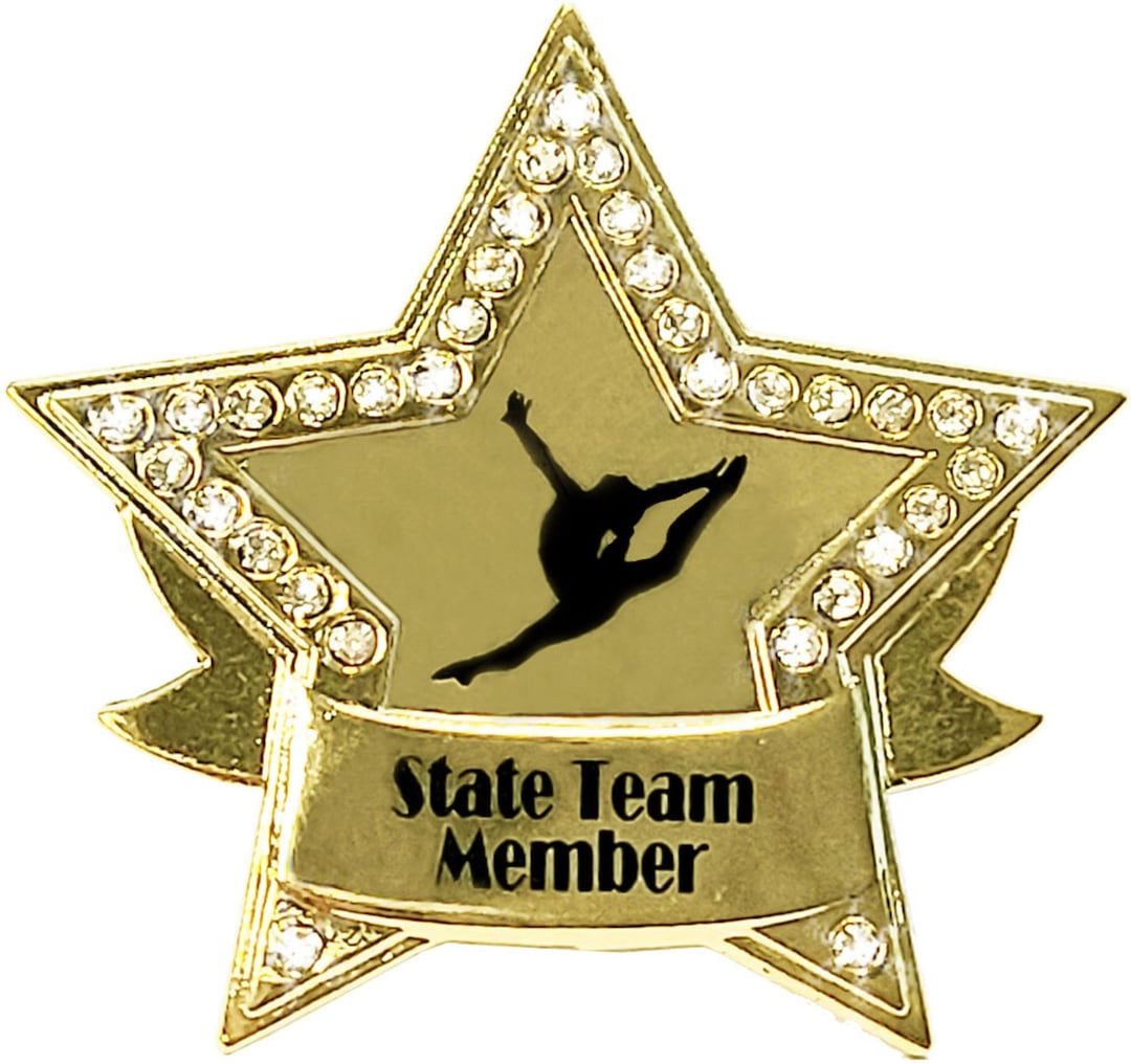 State Team Member Gymnastics Pin - Etsy