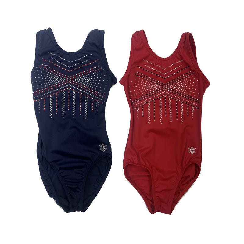 Red Rhinestones Leotard - Etsy