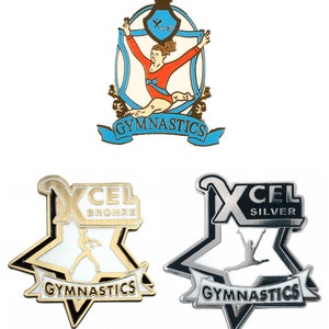 Xcel Gymnastics Pins - Bronze, Silver, Gold, Platinum, Diamond, State ...