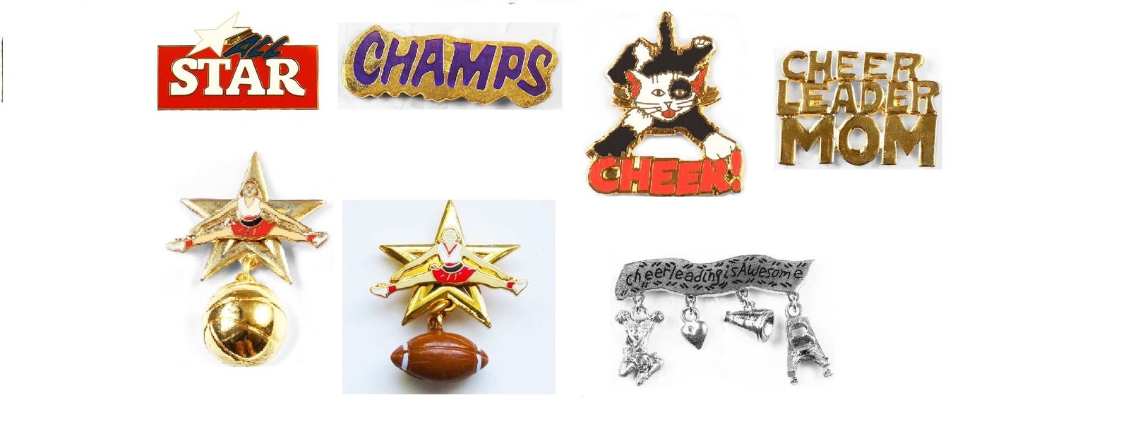 Cheerleading Pins Variety to Choose From - Etsy