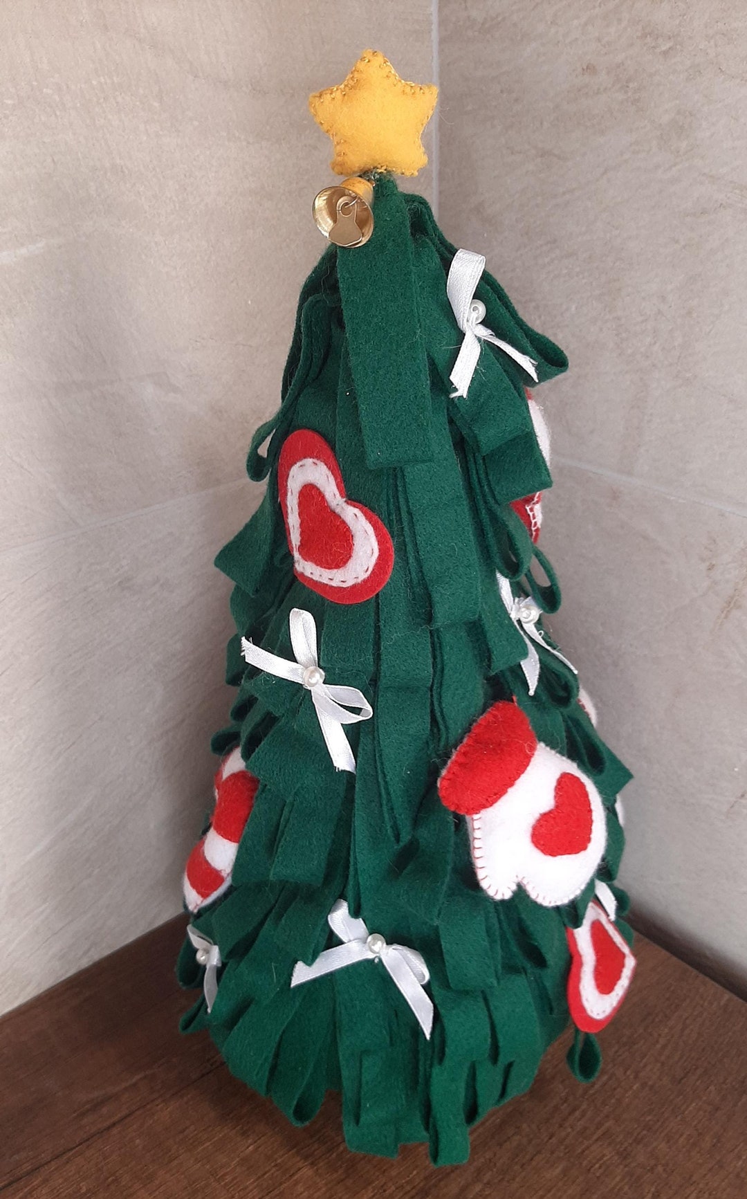 Green Felt Tree With Hand-sewn Decorations - Etsy