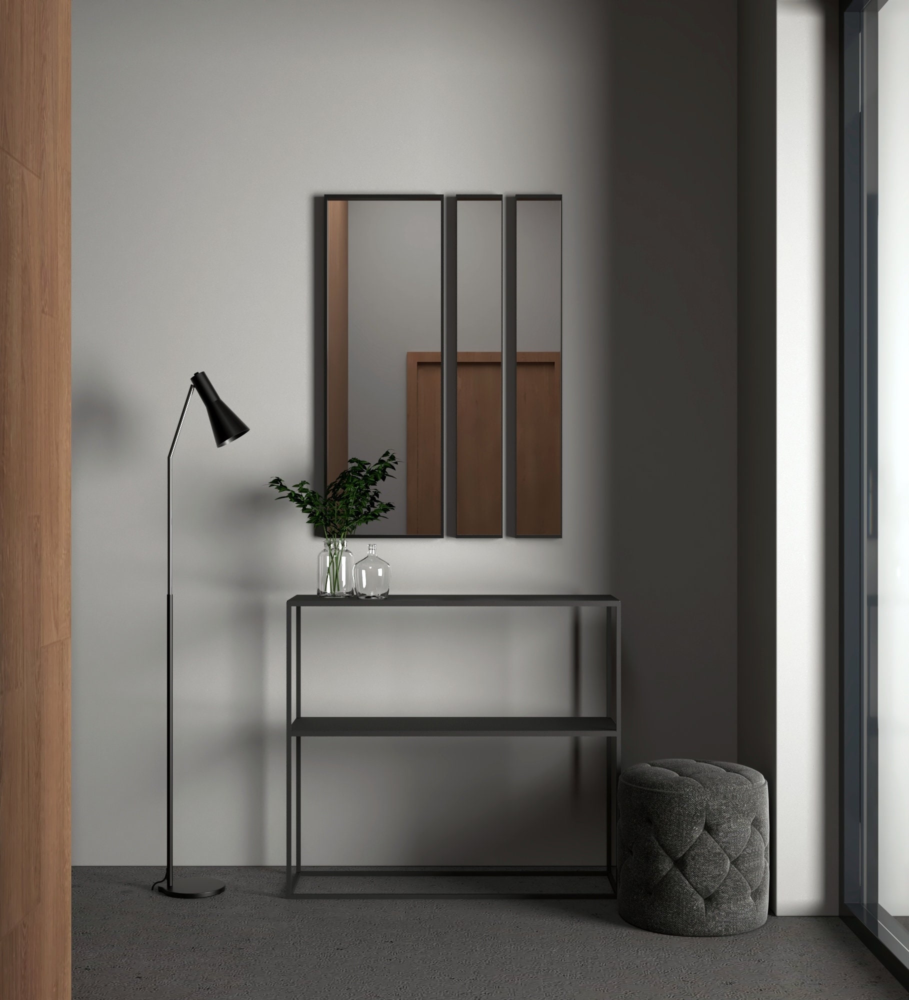 Metal Console, Console With Shelf Entry Console, Minimalism, Industrial ...