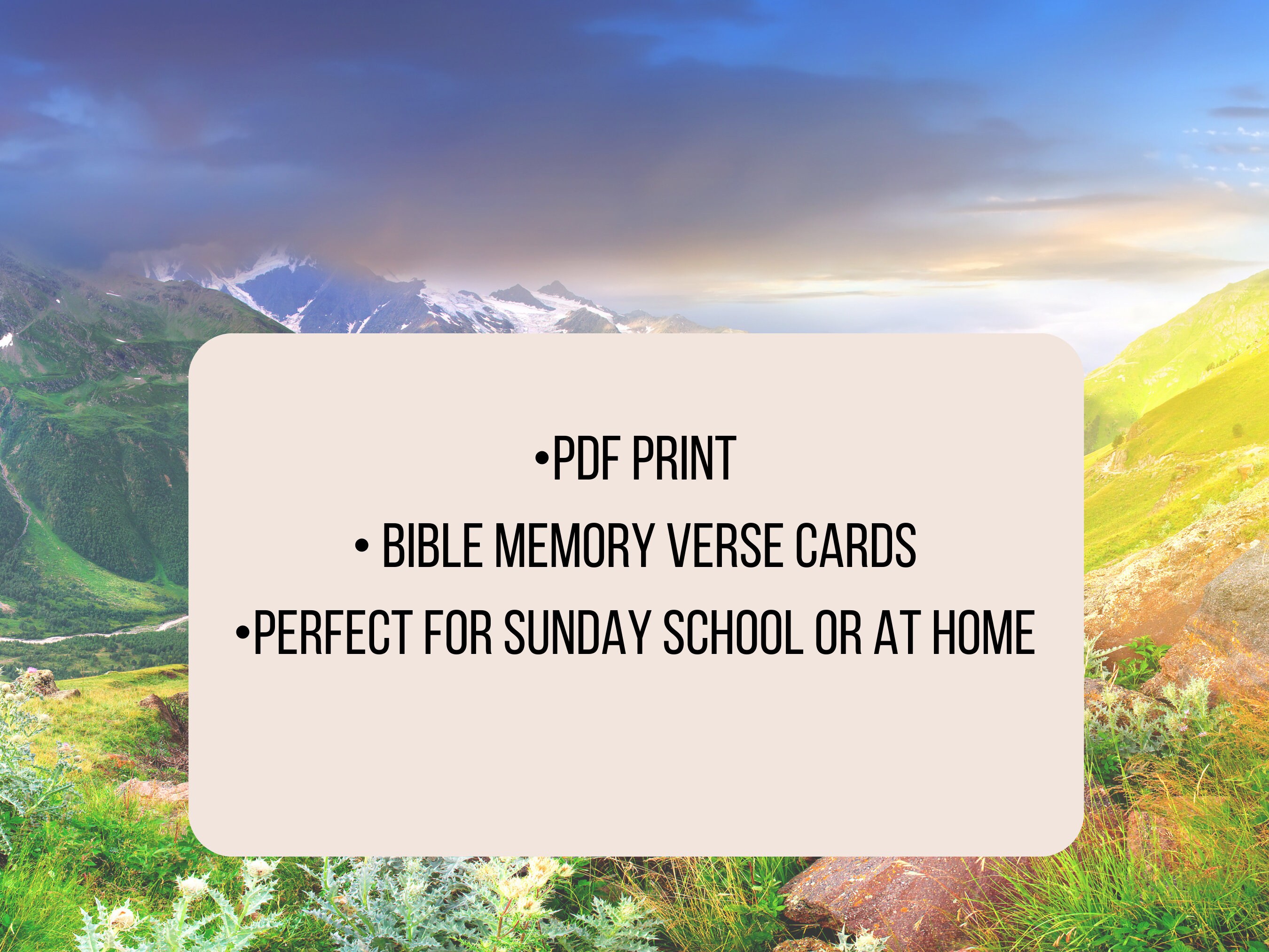 Christian Memory Verse Cards for Kids, Bible Verse Cards for Kids ...