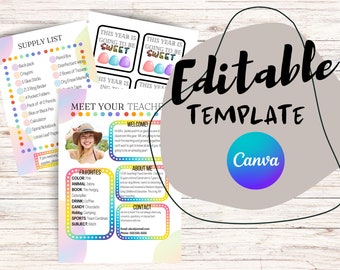 Meet the Teacher Presentation, Canva Presentation Template for Teacher ...