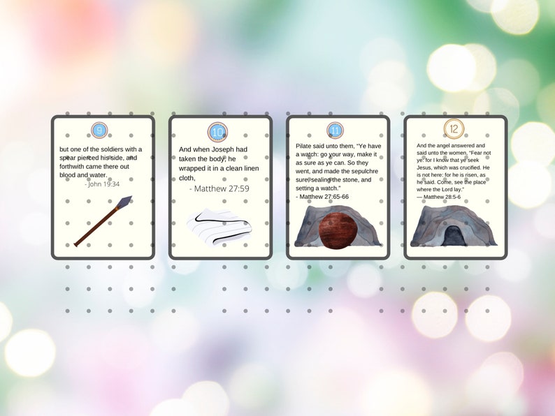 Resurrection Egg Cards Pdf Print, Bible Verse Cards, Easter Card Set ...