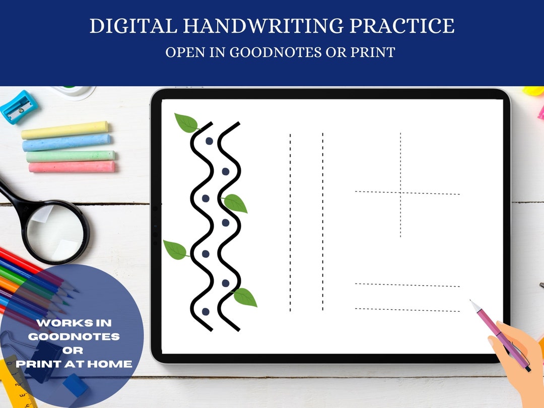 Homeschool Printable Handwriting Practice, Penmanship Preschool ...
