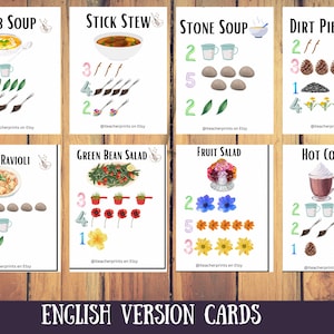 Mud Kitchen Recipe Cards, Nature Play, Outdoor Activity Preschool ...