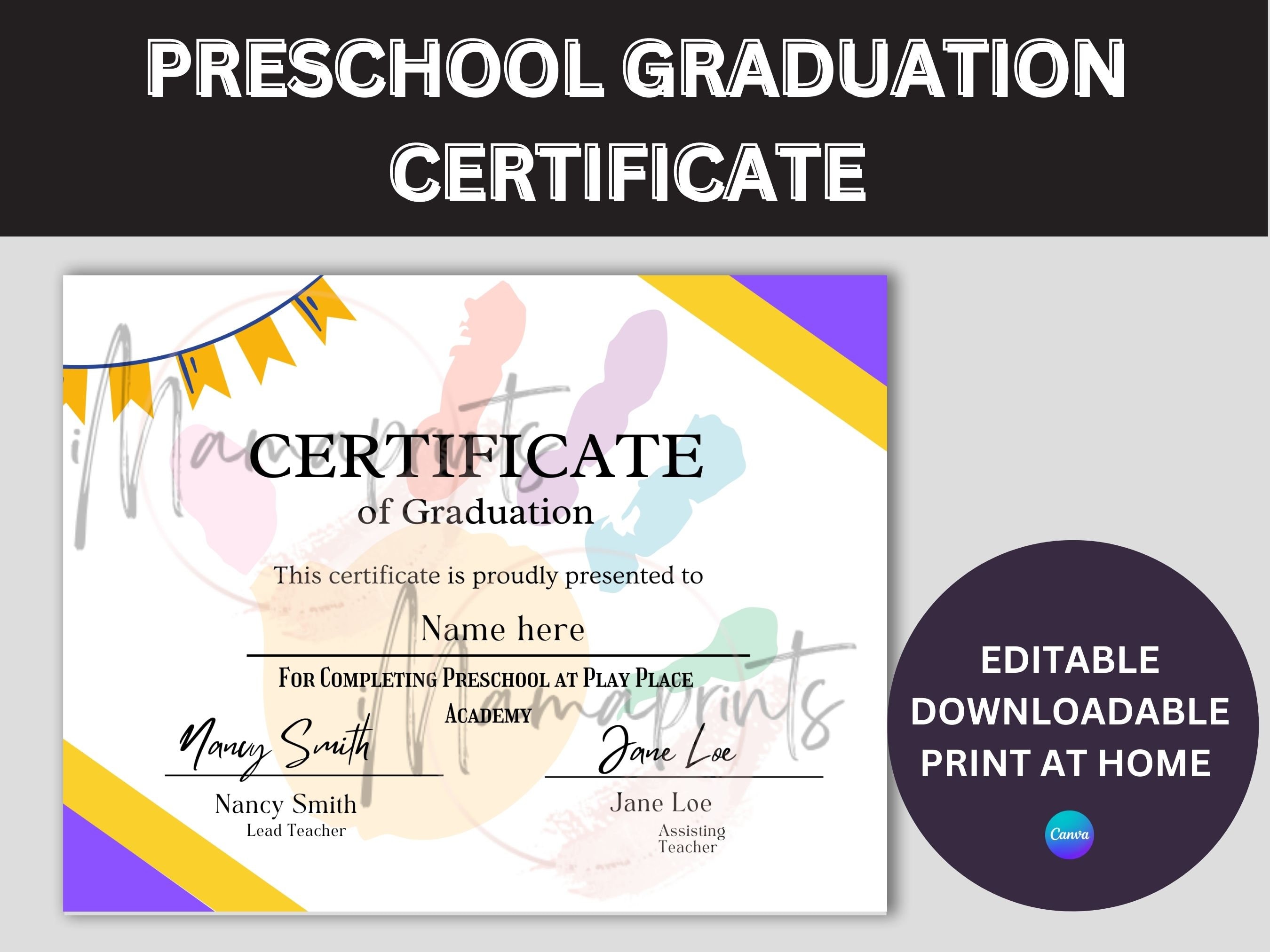 Preschool Graduation, Preschool Teachers, Graduation Certificate ...