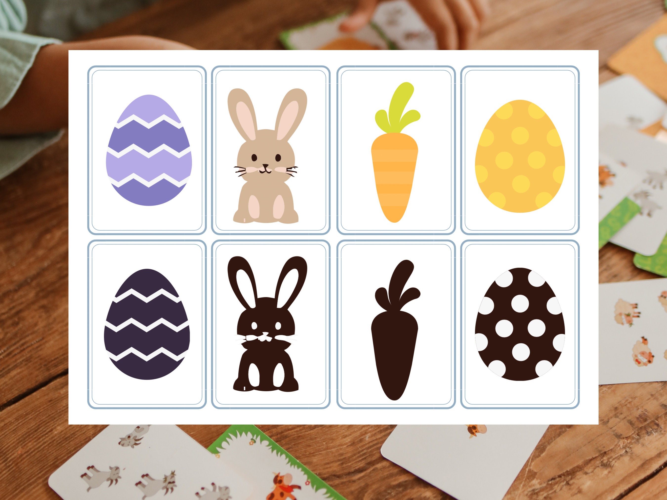 Educational Printable, Montessori Cards Pdf Printable, Easter Memory ...