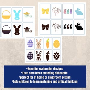 Educational Printable, Montessori Cards Pdf Printable, Easter Memory ...