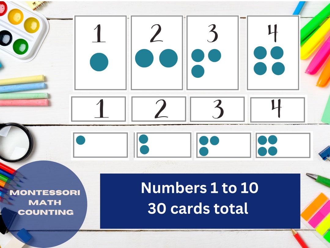 Preschool Counting Homeschool Math, Montessori Math Material, Printable ...