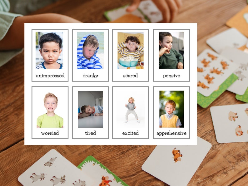 Emotion Flashcards, Flashcard Printables, All About Me Preschool ...