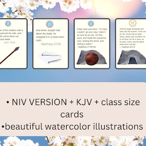 Resurrection Egg Cards Pdf Print, Bible Verse Cards, Easter Card Set ...