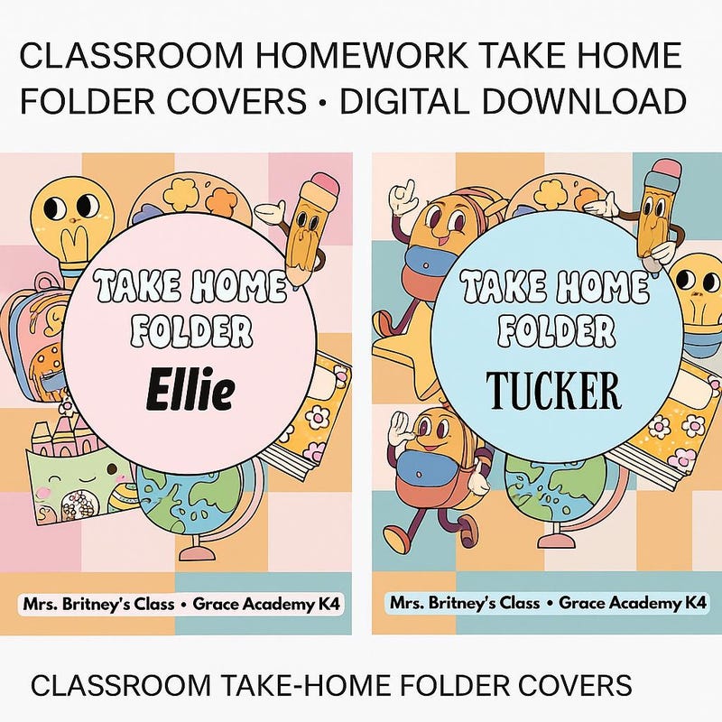 Homework Folder Cover - Etsy