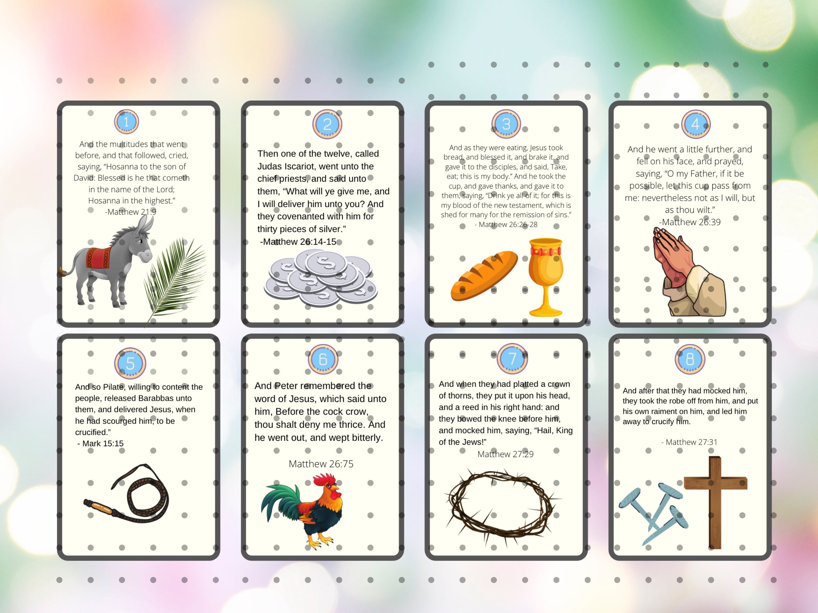 Resurrection Egg Cards Pdf Print Bible Verse Cards Easter - Etsy