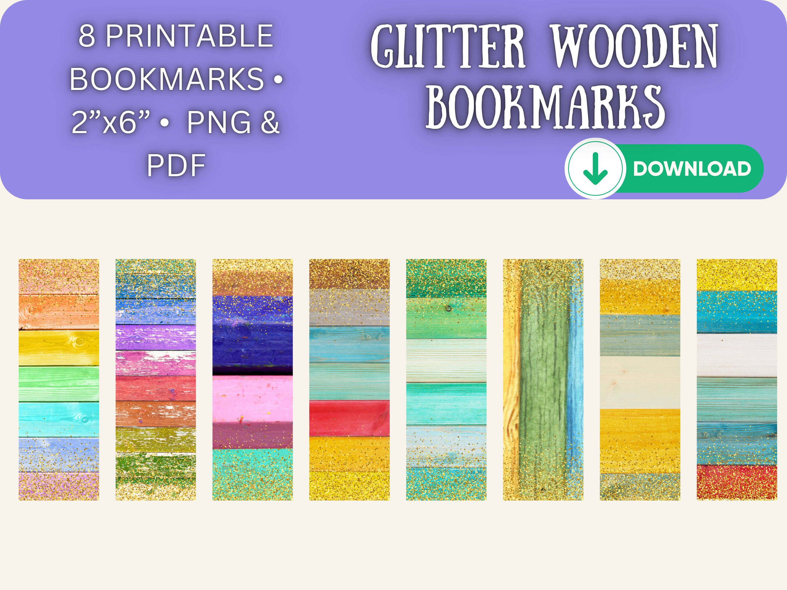Rainbow Wooden Bookmark Printable Bookmarks, Rainbow Bookmark ...