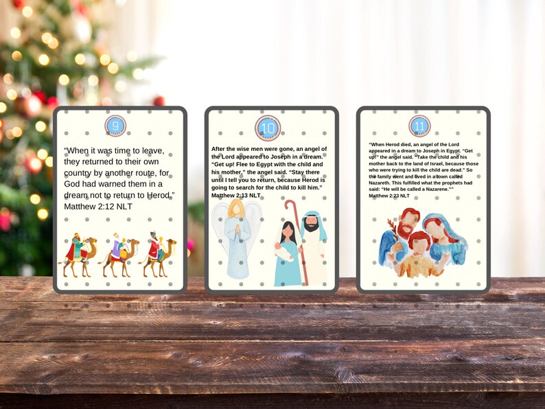 Nativity Story Advent, Christian Christmas Story Cards, Sunday School ...