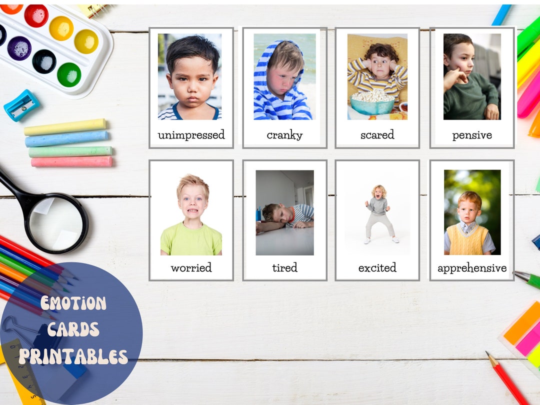 Emotion Flashcards, Flashcard Printables, All About Me Preschool ...