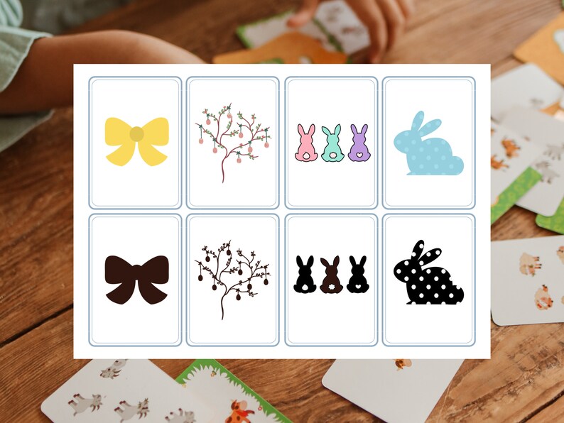 Educational Printable, Montessori Cards Pdf Printable, Easter Memory ...