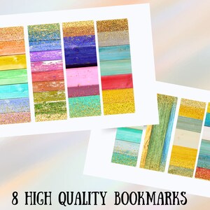 Rainbow Wooden Bookmark Printable Bookmarks, Rainbow Bookmark ...