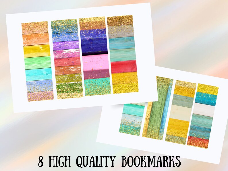 Rainbow Wooden Bookmark Printable Bookmarks, Rainbow Bookmark ...